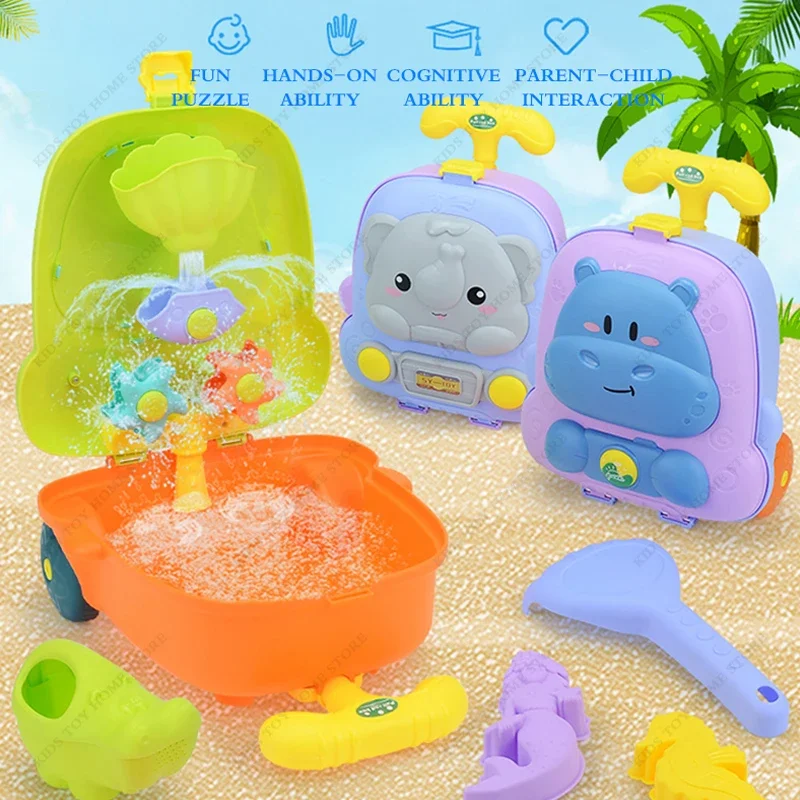 8PCS-Summer-Beach-Toys-for-Kids-Trolley-Box-Sandplay-Digging-Tools ...