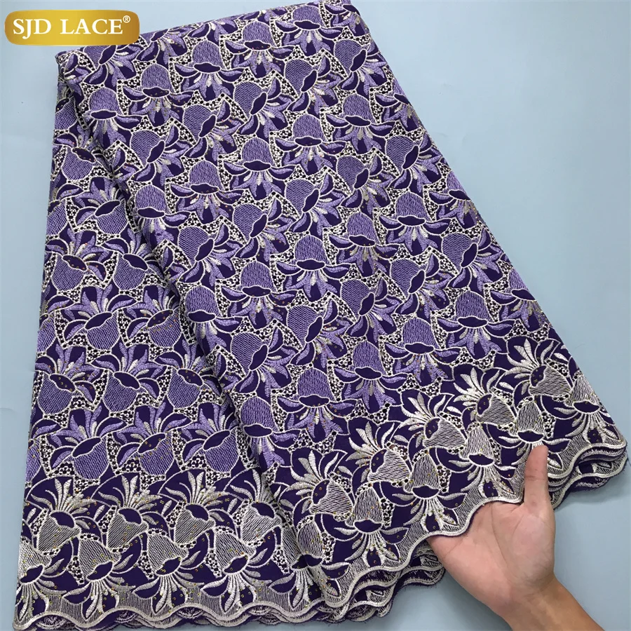 SJD LACE African Cotton Lace Fabric 5 Yards 2026 High Quality Austria ...