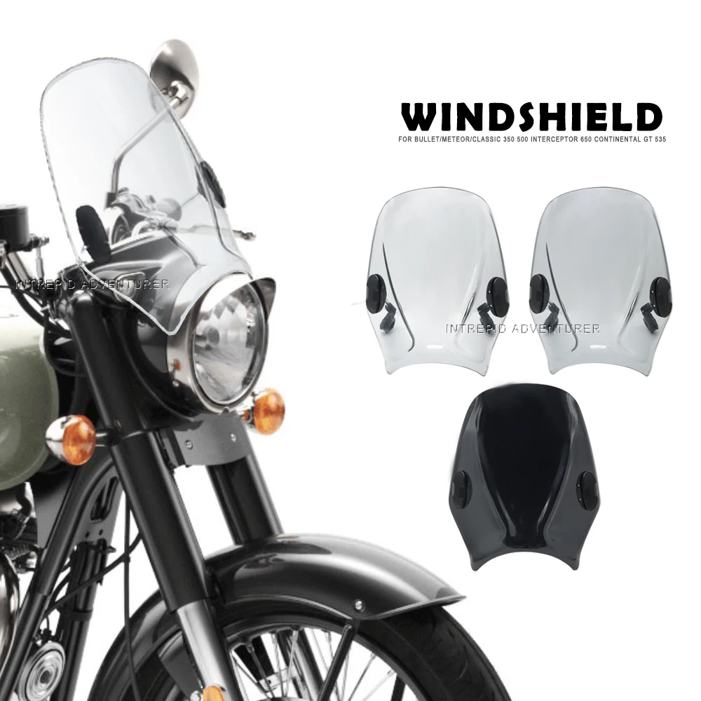 Parabrisas-para-motocicleta-Bullet-Meteor-Classic-350-500-Interceptor ...