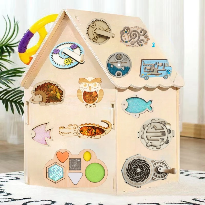 Busy-Board-Montessori-Early-Educational-Toys-Cognitive-Training-Infant ...