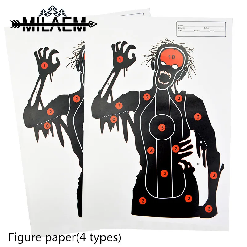 12-Pcs-45-33cm-Shooting-Targets-Paper-Silhouette-Splatter-Reactive ...