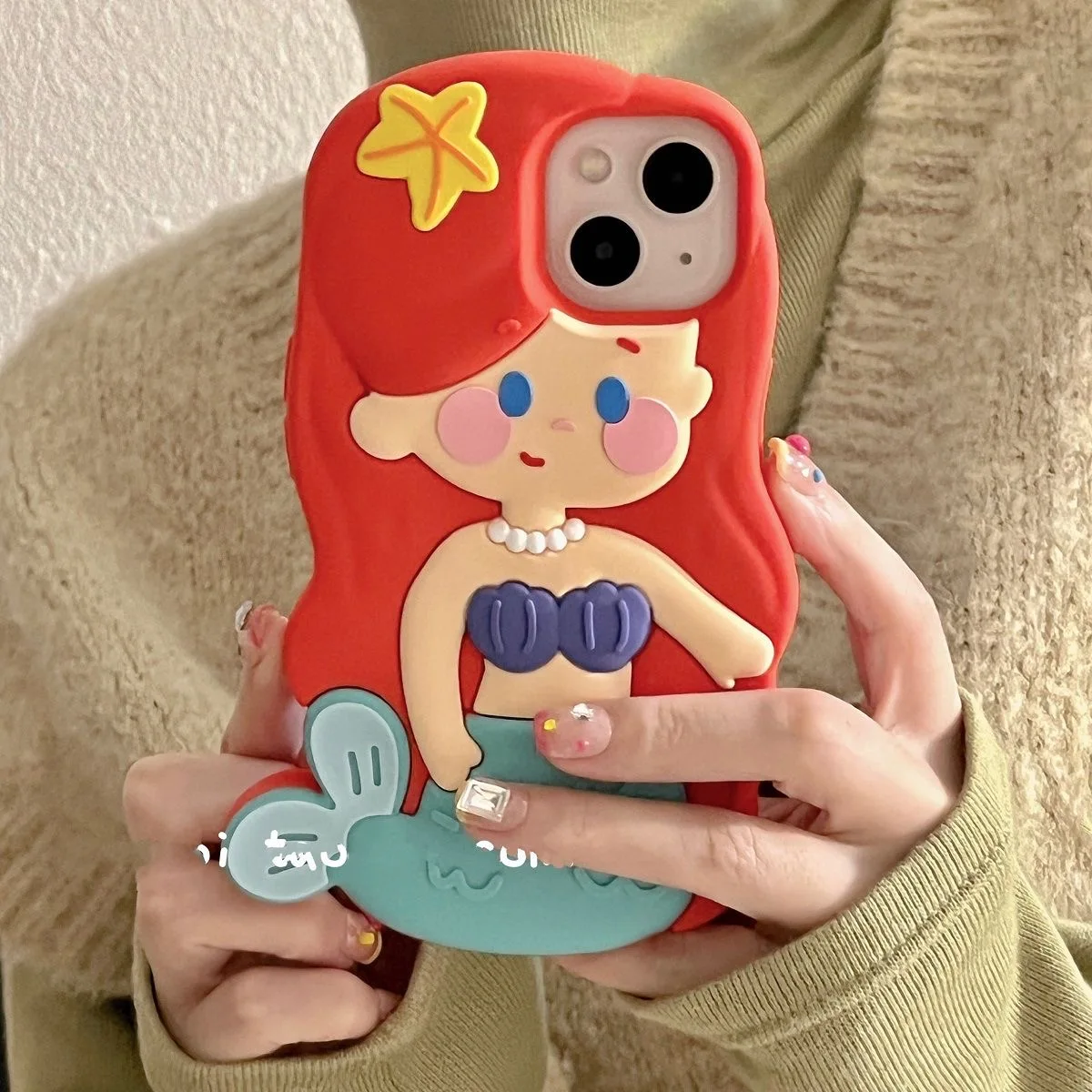3d Three-dimensional Disney Ariel Princess Phone Case For Iphone 14 13 ...