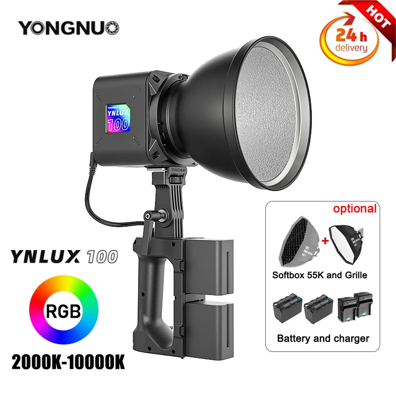 Yongnuo-Luz-Led-de-relleno-de-mano-YNLUX100RGB-120W-bicolor-2000K ...