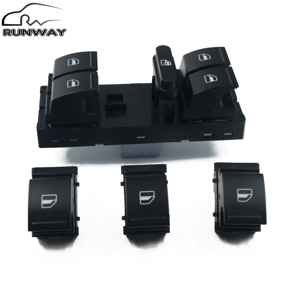 High quality Window Switch Button SET for volkswagen VW jetta golf MK5 ...