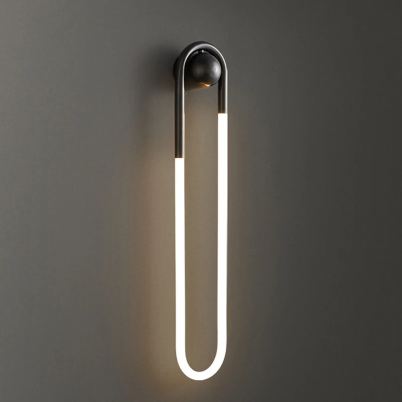 Modern-Minimalist-Ellipse-LED-Wall-Light-Gold-Black-Copper-Sconce ...