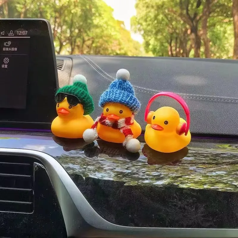 Mini-Yellow-Car-Duck-Rubber-for-Car-Accessories-Dashboard-Toy-Small ...