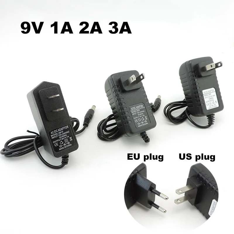 AC 110V 220V to DC 9V 1A 2A 3A 9V2A 9V1A Power Supply Adapter Converter ...