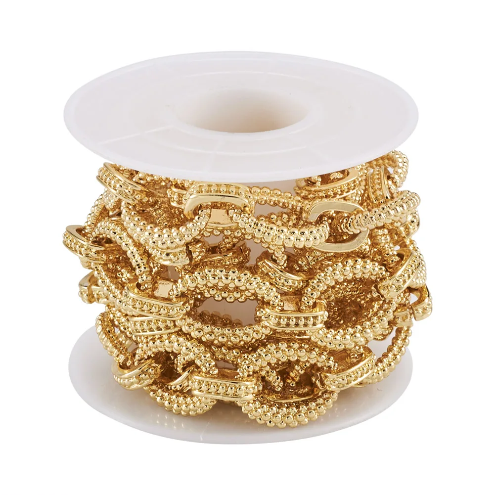 Pandahall-1m-Gold-Color-Oval-Shape-Handmade-Alloy-Link-Chains-with ...