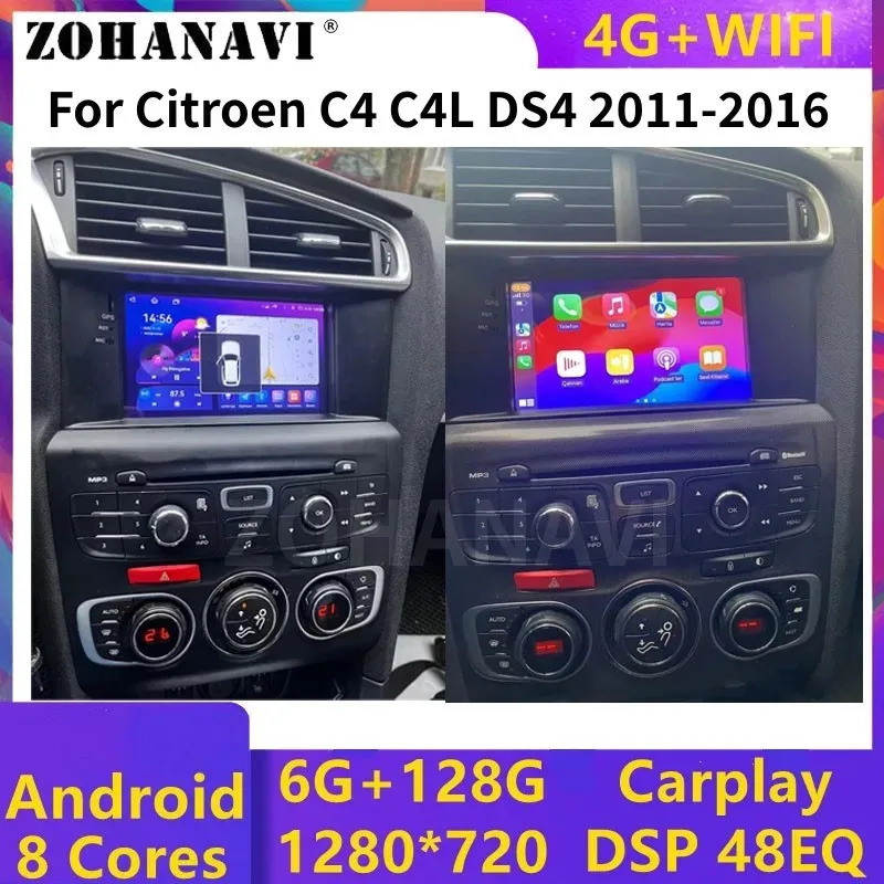 Carplay-For-Citroen-C4-C4L-DS4-2011-2016-Car-Multimedia-Auto-Radio ...