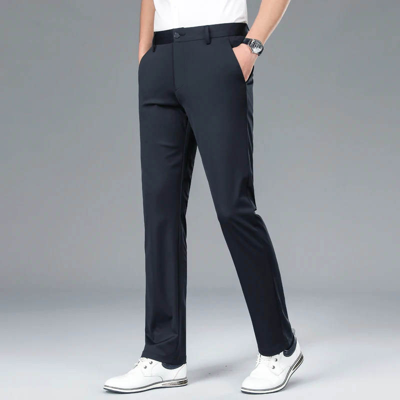 Gentleman-Business-Pants-Men-s-2024-Summer-New-High-Waist-Drooping-Non ...