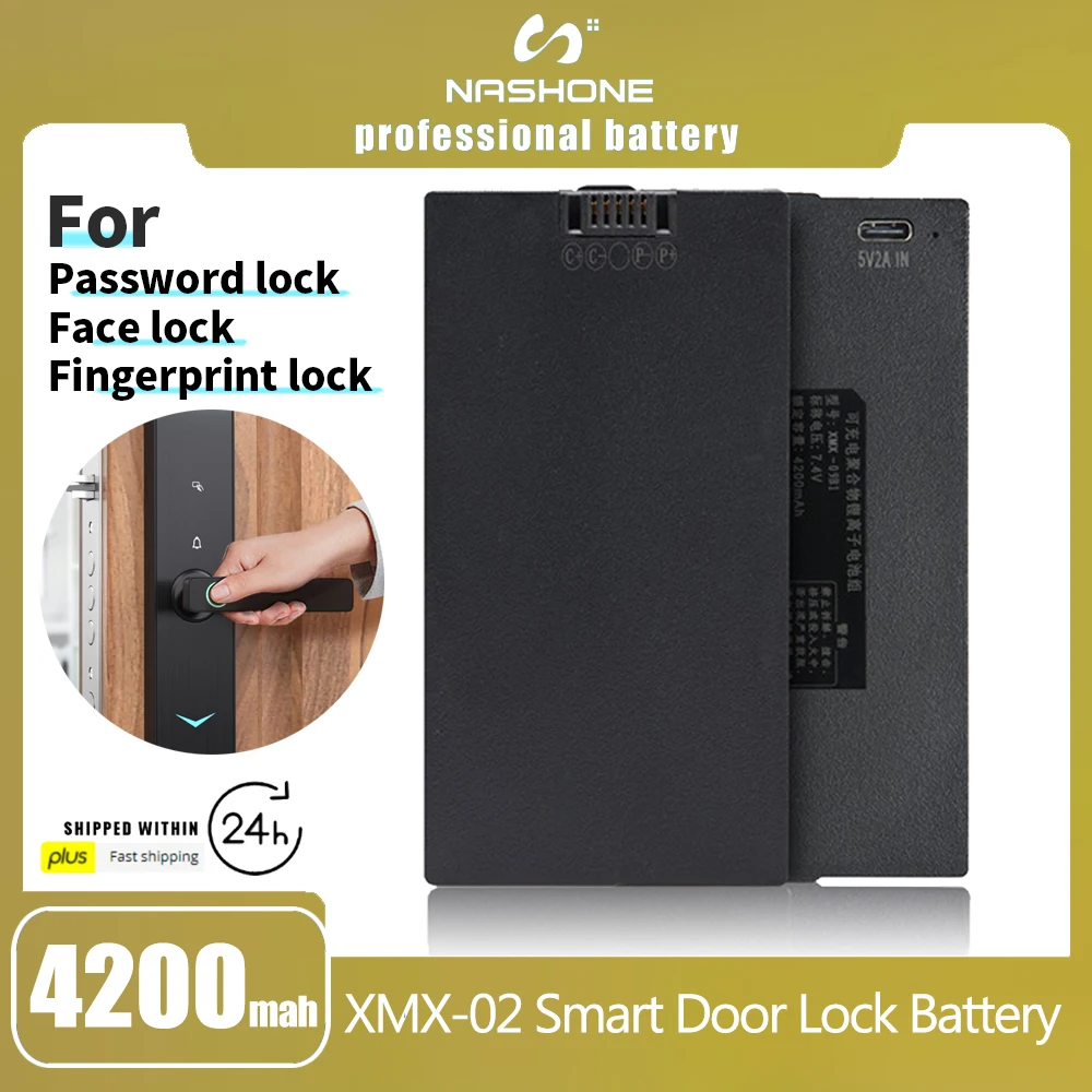 Smart-Door-Lock-Lithium-Battery-7-4V-4200mAh-18650-Rechargeable ...