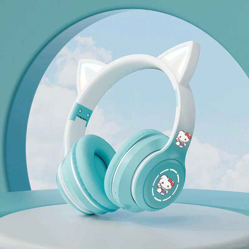 Cute-Sanrio-Luminous-Bluetooth-Headset-Kuromi-Kawaii-Anime-Headband ...
