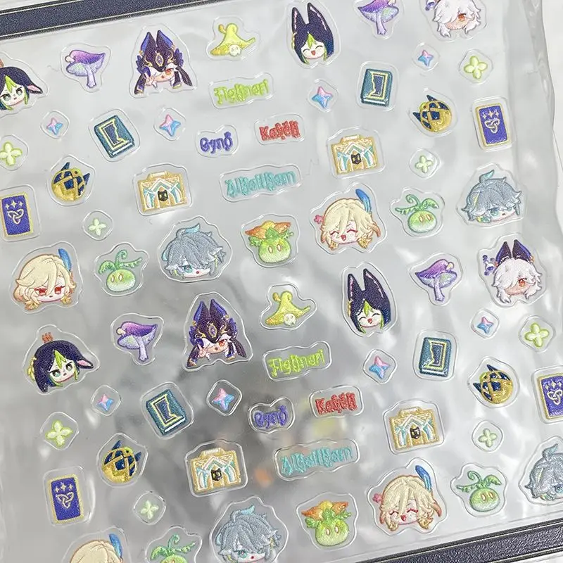 Genshin-Impact-Sumeru-Alhaitham-Kaveh-A-sticker-Patch-3D-Nail-Art ...