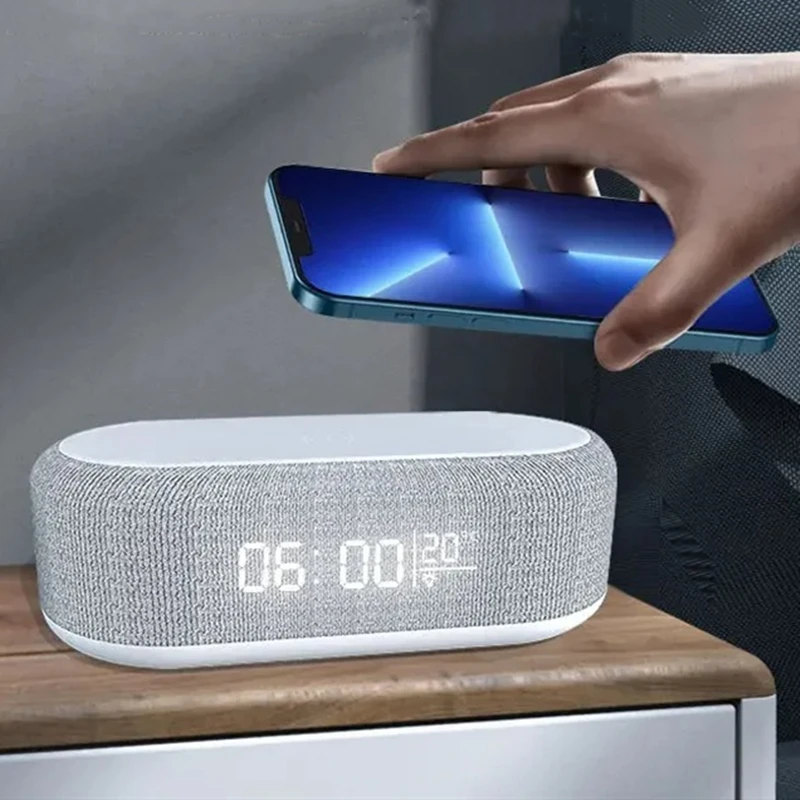 Fashion-Wireless-Charger-Time-Alarm-Clock-LED-Digital-Clock-Phone ...