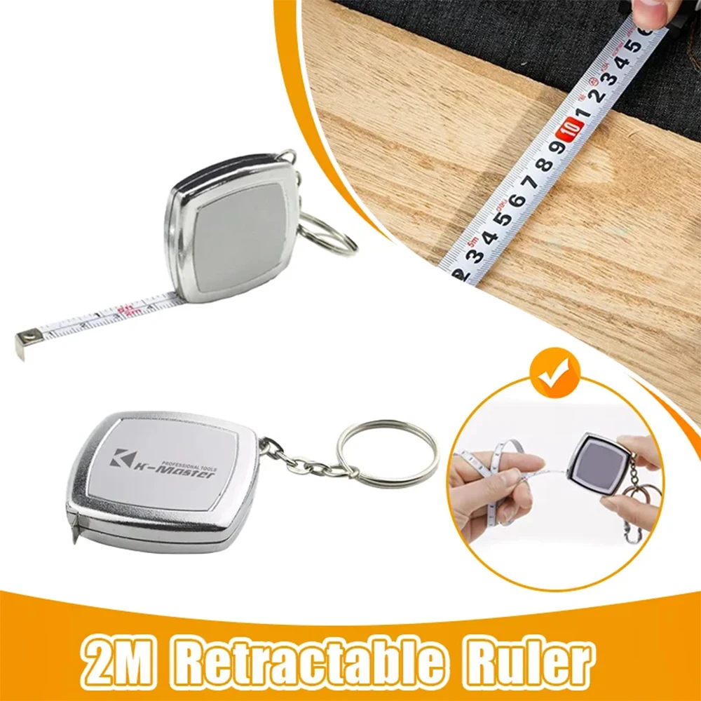 1-3PCS-Measuring-Tapes-2m-Retractable-Keychain-Tape-Measure-Tape-Small ...