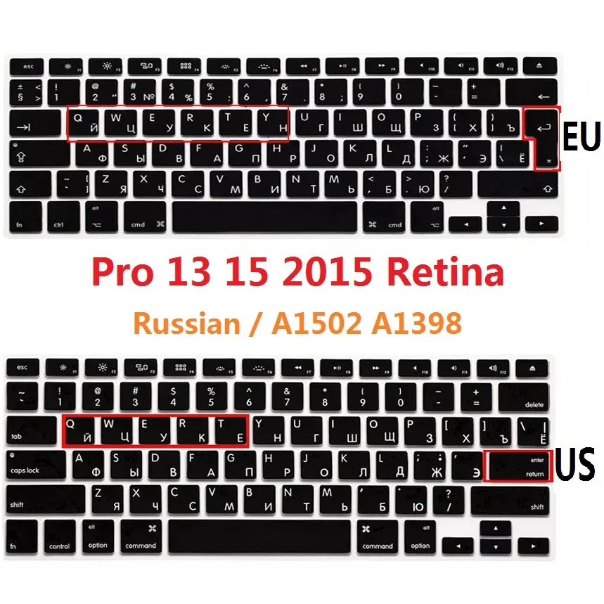 Russian-Skin-for-Macbook-Pro-13-15-Retina-A1398-A1502-US-EU-Russian ...