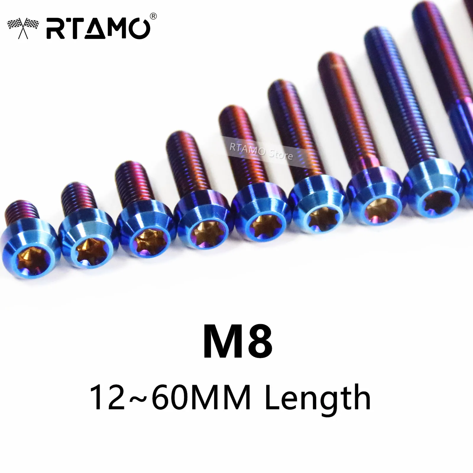 6 Screw Industrial Screws & Bolts M8 Titanium Bolts - 15mm To 80mm ...