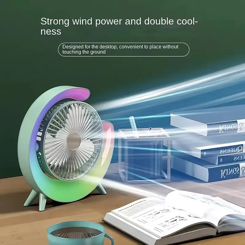 Colorful-New-Electric-Fan-Desktop-Loop-Silent-Low-Noise-Atmosphere ...