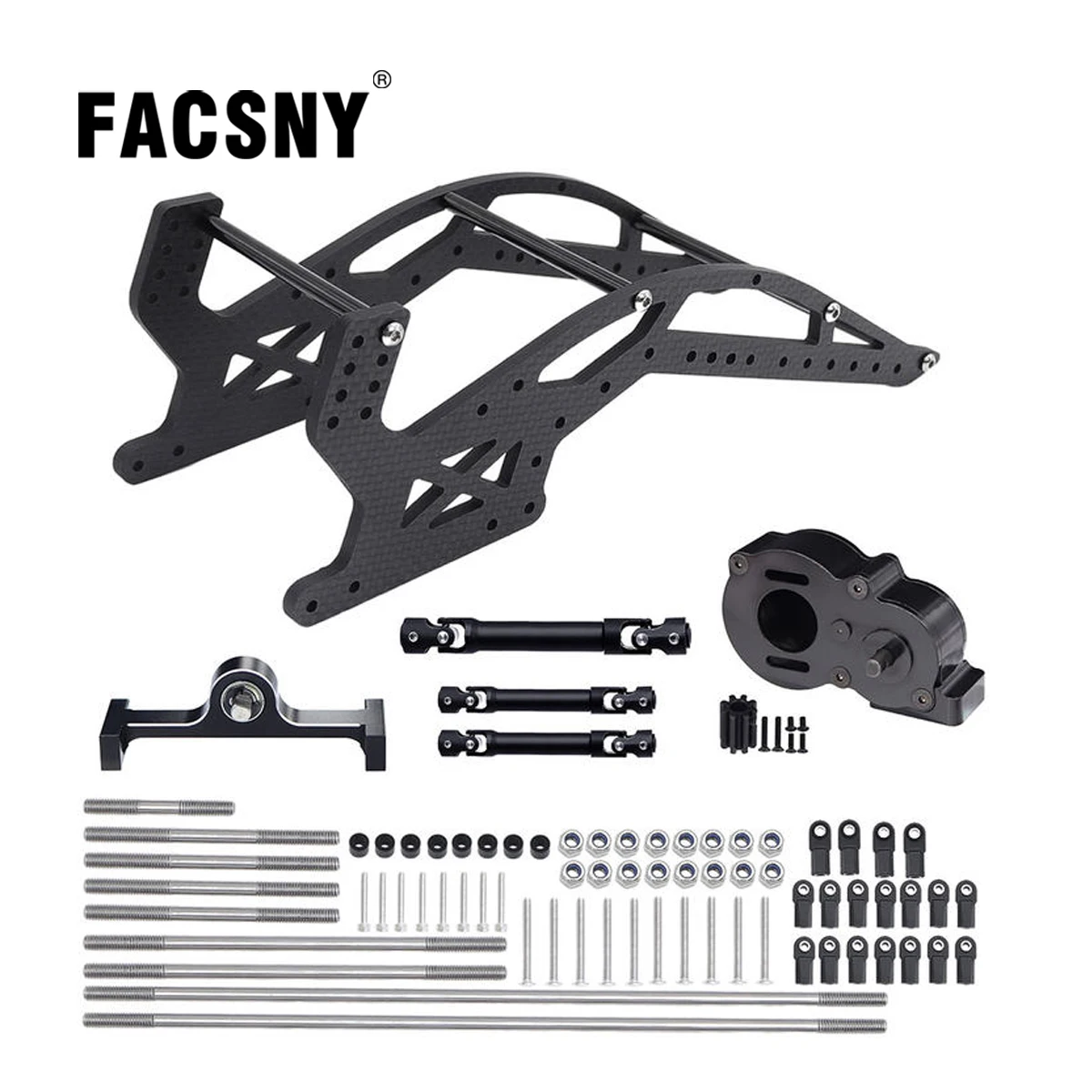 Carbon-Fiber-Chassis-Kit-With-Links-Set-For-1-10-RC-Rigs-Capra-F9 ...