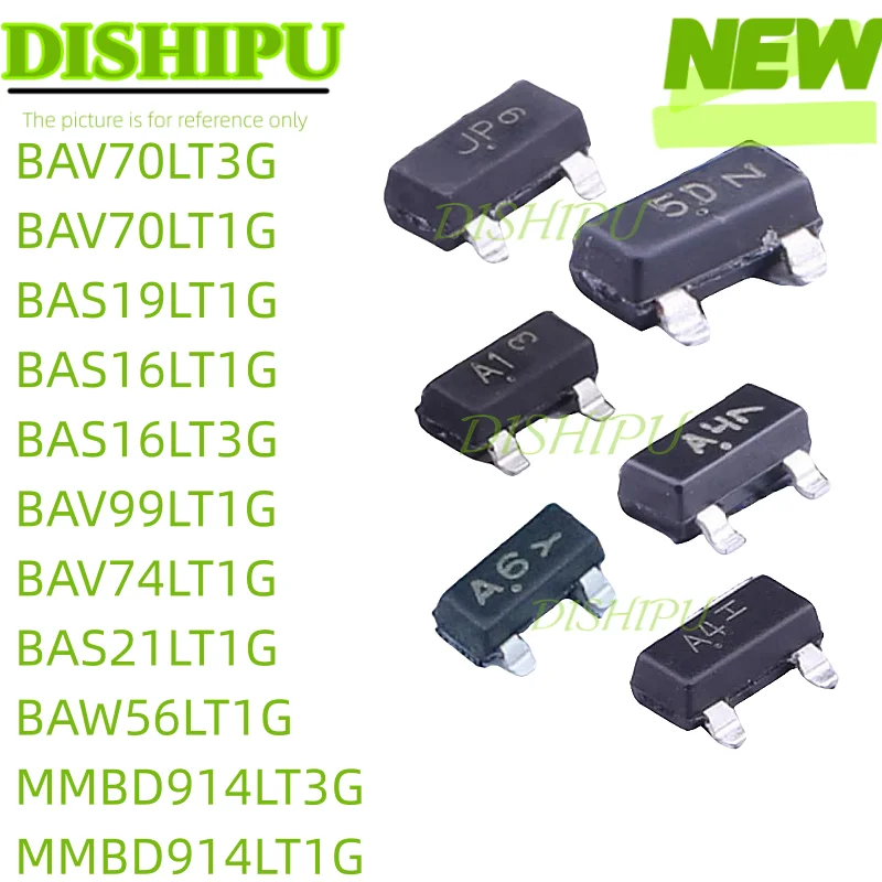 100pcs MMBD914LT3G BAV70LT3G BAV70LT1G BAS19LT1G BAW56LT1G BAS16LT1G ...
