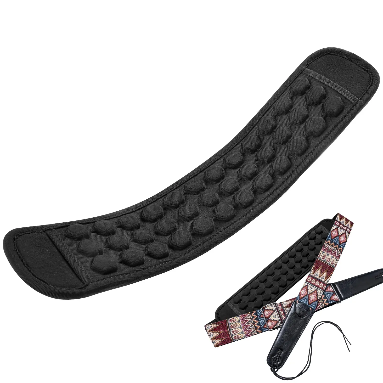 Guitar Strap Adjustable Acoustic Bass Belt Wide Shoulder Strap Pad ...