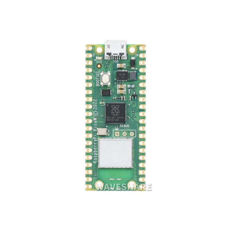 Placa de microcontrolador Raspberry Pi Pico W, WiFi integrado, basado ...