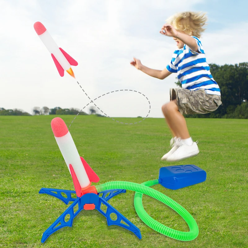Kids-Air-Stomp-Rocket-Foot-Pump-Launcher-Toy-Jump-Stomp-Sport-Game ...