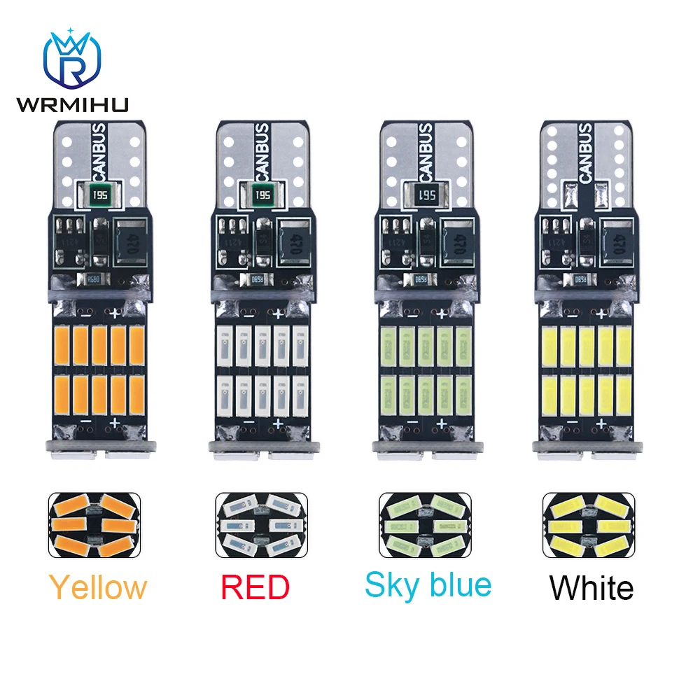 10pcs/lot Super Bright Dc12v Led Spotlight T10 Smd4014 26 Leds For Car ...