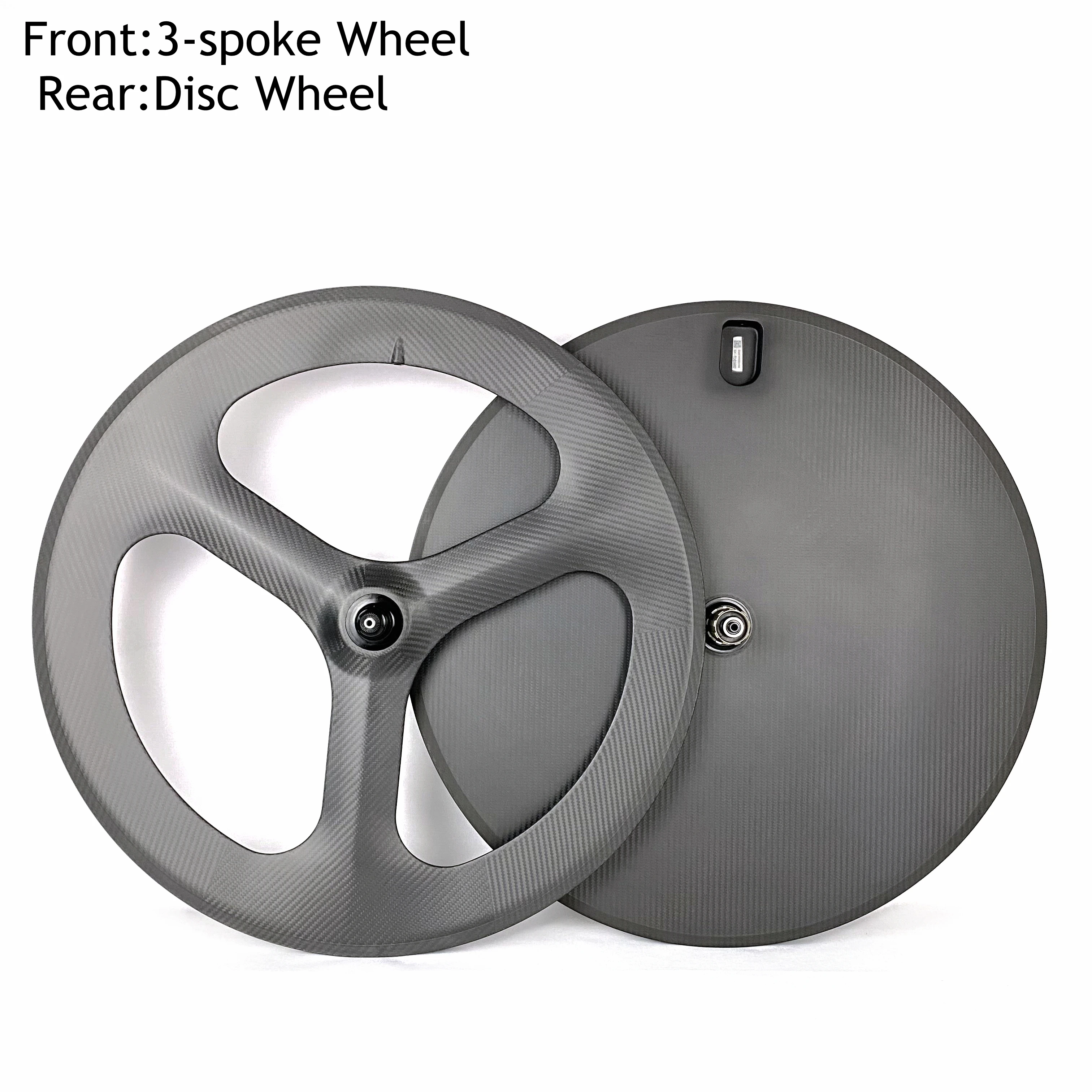 700C-Track-Bike-Road-Bike-Carbon-Fiber-Wheels-Front-Three-Spoke-Rear ...