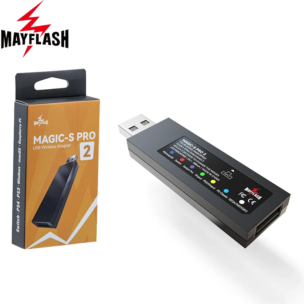 Mayflash MAGIC-S PRO 2 kablosuz USB adaptörü için PS5 DualSense Gamepad ...