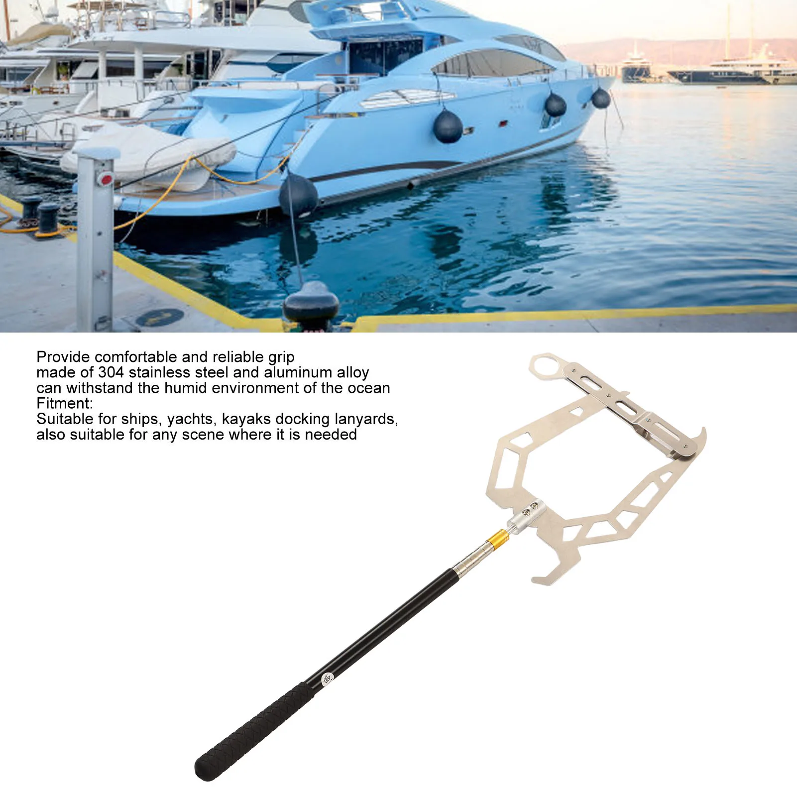 Boat Hook Threader Ship Parking Tool U Type Mooring Rope Threader ...