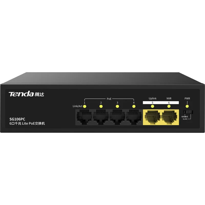 Tenda Gigabit Sg106pc Network Switch PoE Power 1000Mbps AP Monitoring ...