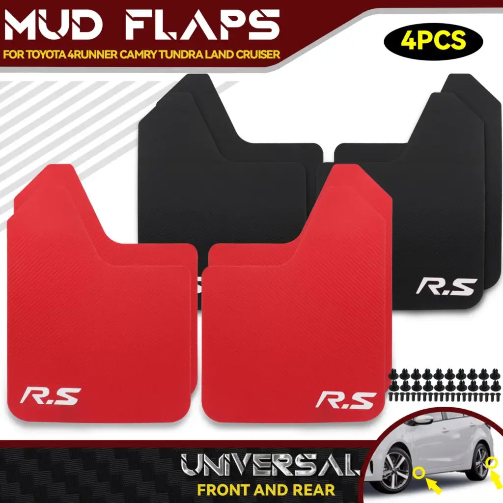 Guardabarros universales de fibra de carbono para coche, Kit de guardabarros delantero y trasero ...