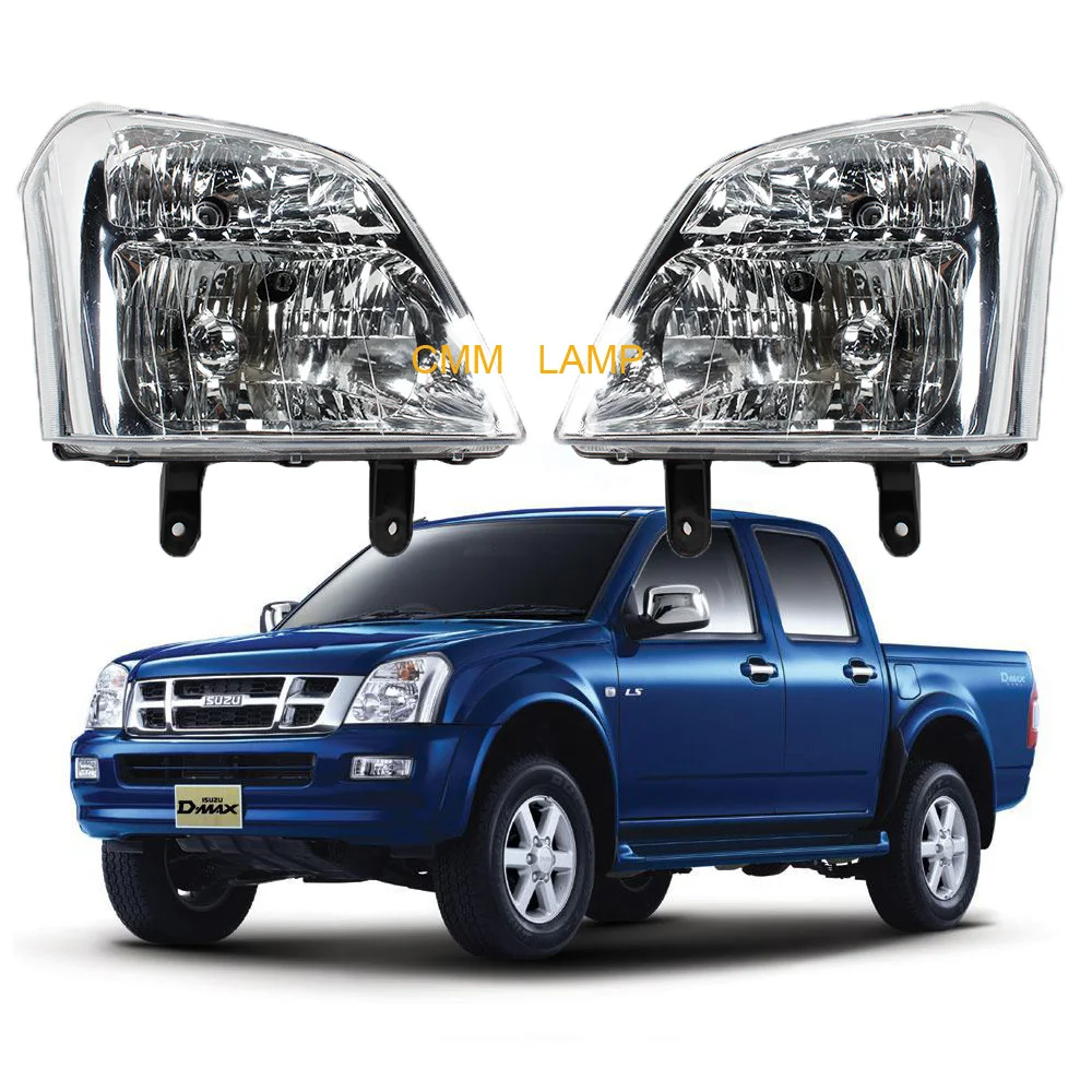 2 PCS (LH AND RH) Front Head Lamp (No Bulb) Light Fits Isuzu D-Max Dmax ...