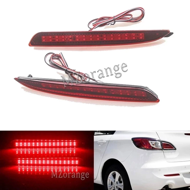 2pcs Led Car Reflector Tail Brake Lights For Mazda 3 2010 2011 2012 ...