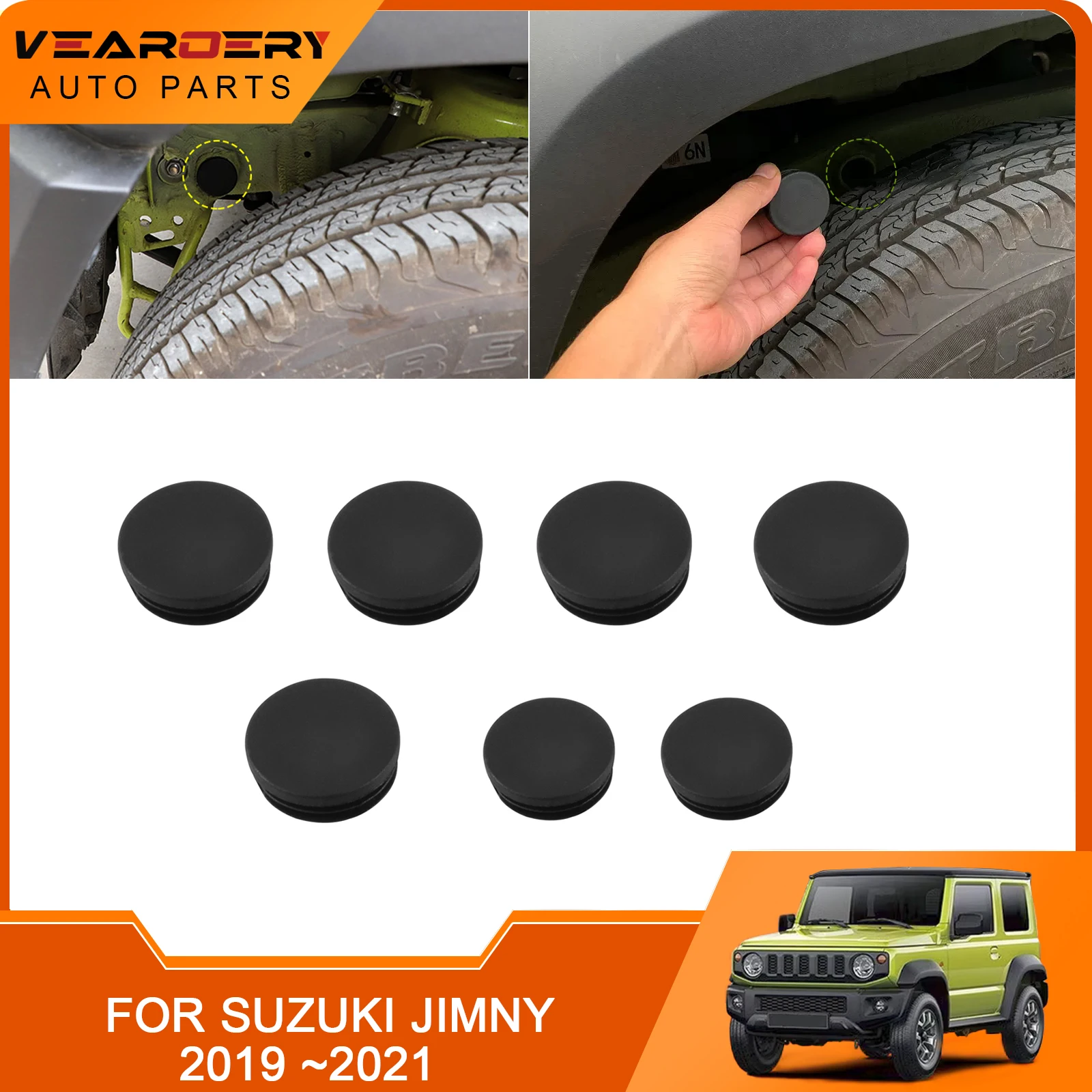 Black Wheel Caps 4PCS Wheel Center Cap Set For Suzuki Jimny 2019-2025 ...