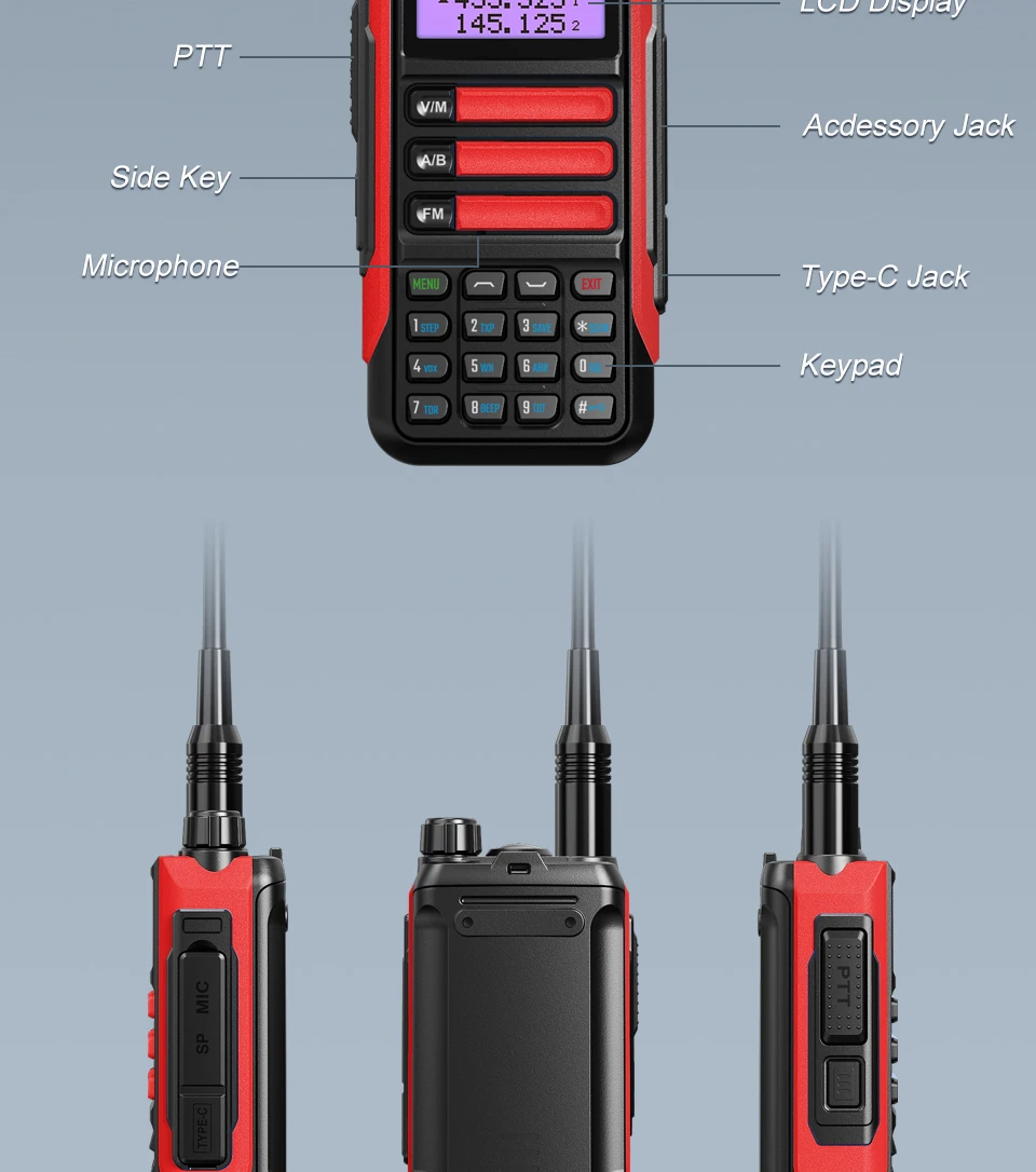 Talkies Walkies,talkie-walkie étanche IP68,double bande,haute puissance ...