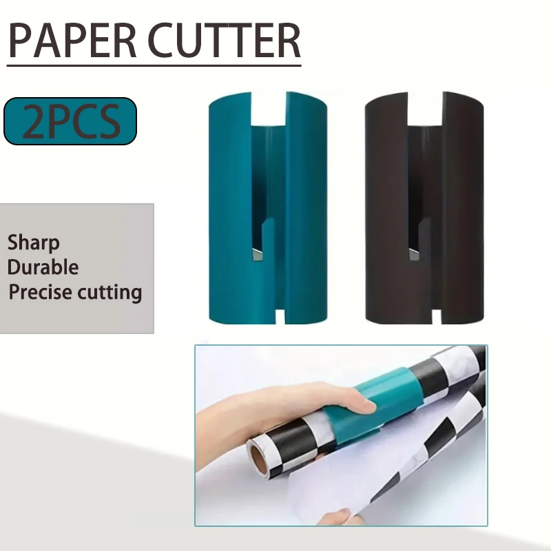 2pcs-Portable-Mini-Plastic-Black-Blue-Paper-Cutter-Strong-Sharp-Fluid ...