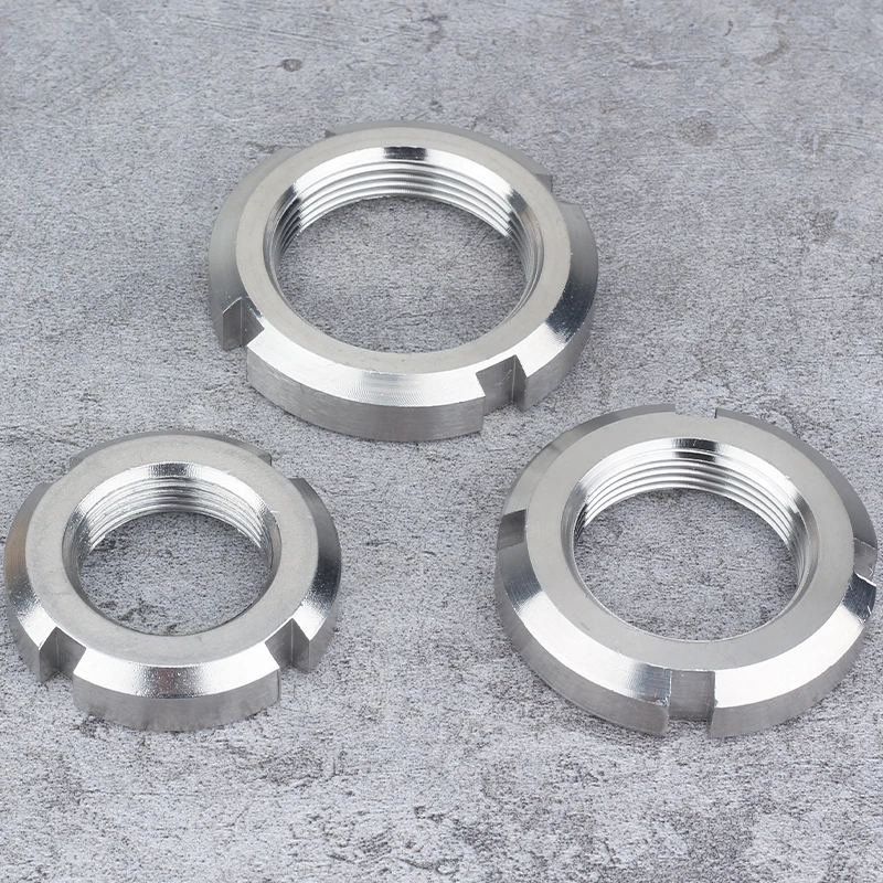 M10~M200 304 Stainless Steel Slotted Anti Backlash Round Nut Anti ...