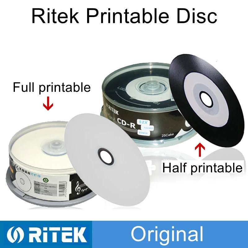 25-pcs-box-ritek-imprim-vel-CD-R-disco-em-branco-disco-compacto-grav ...