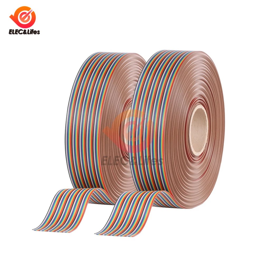 1Meter-10P-12P-14P-16P-20P-26P-34P-1-27mm-PITCH-Color-Flat-Ribbon-Cable ...