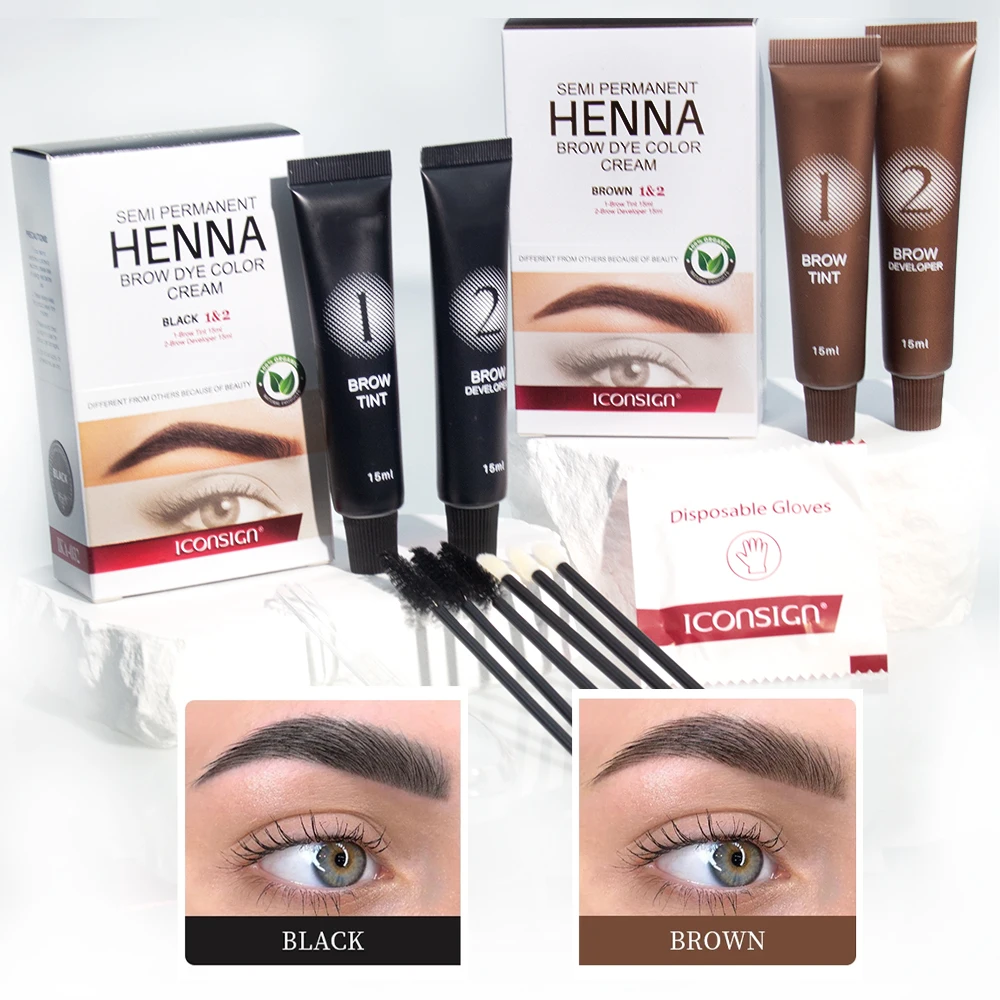 ICONSIGN-Tinte-de-cejas-Profesional-2-en-1-Kit-de-coloraci-n-de-pesta ...