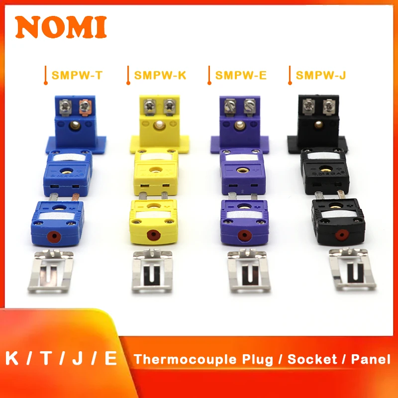 1Pcs-K-T-J-E-Type-Thermocouple-Plugs-and-Sockets-Sensor-Panel-Mount-Thermocouple-Miniature ...