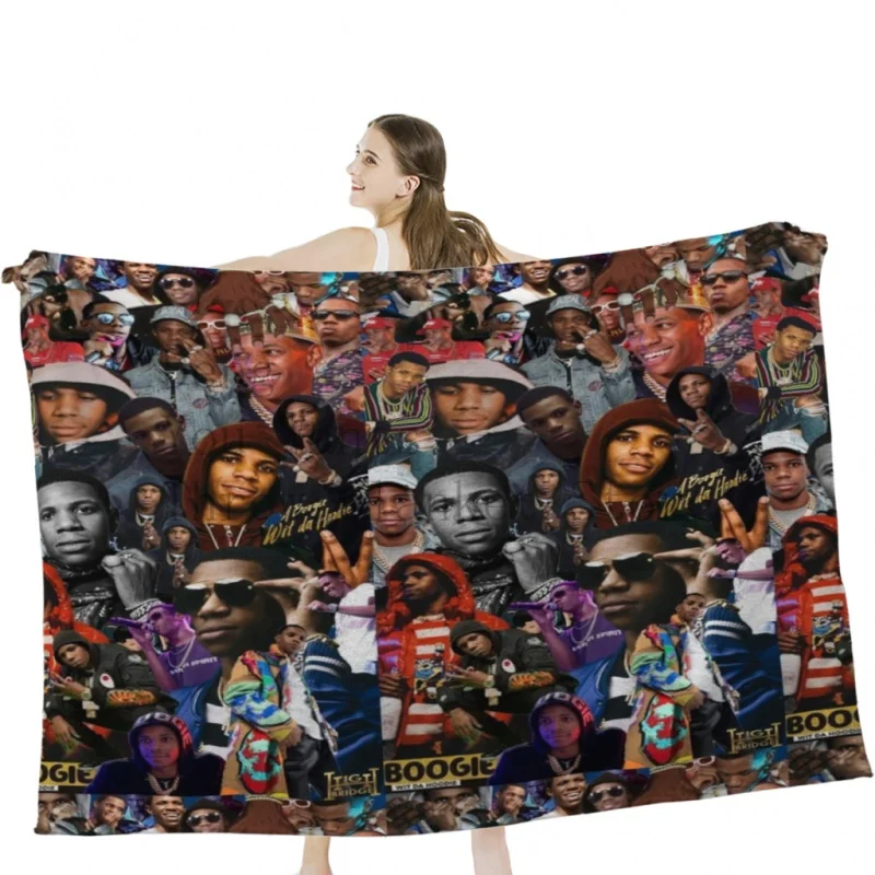 A-Boogie-Wit-Da-Hoodie-Collage-Throw-Blankets-Airplane-Travel ...