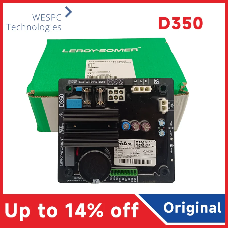 Original-Leroy-Somer-Nidec-D350-AVR-Digital-Automatic-Voltage-Regulator ...