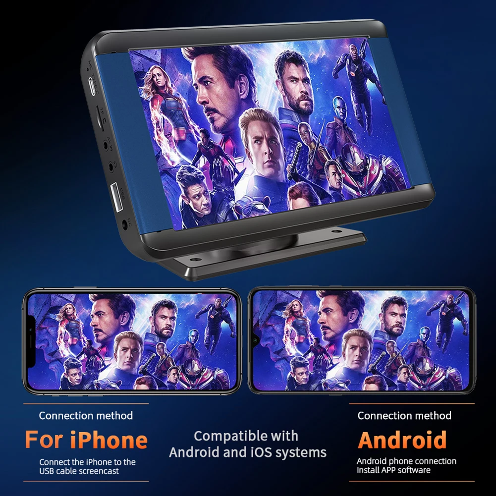 Jogador-multim-dia-autom-tico-Android-Carplay-sem-fio-R-dio-do-carro ...