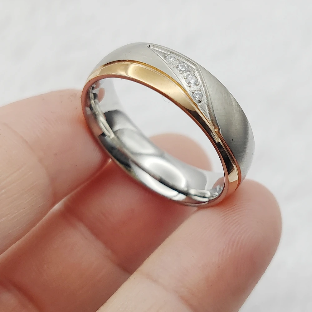 Classic 18K Rose Gold Plated Jewelry Wedding Rings For Woman Wife ...