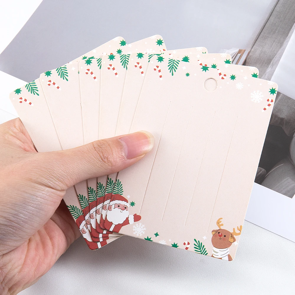 20Pcs-Hairpin-Cardboard-Santa-Claus-Pattern-Card-7-5x10-5cm-Paper ...