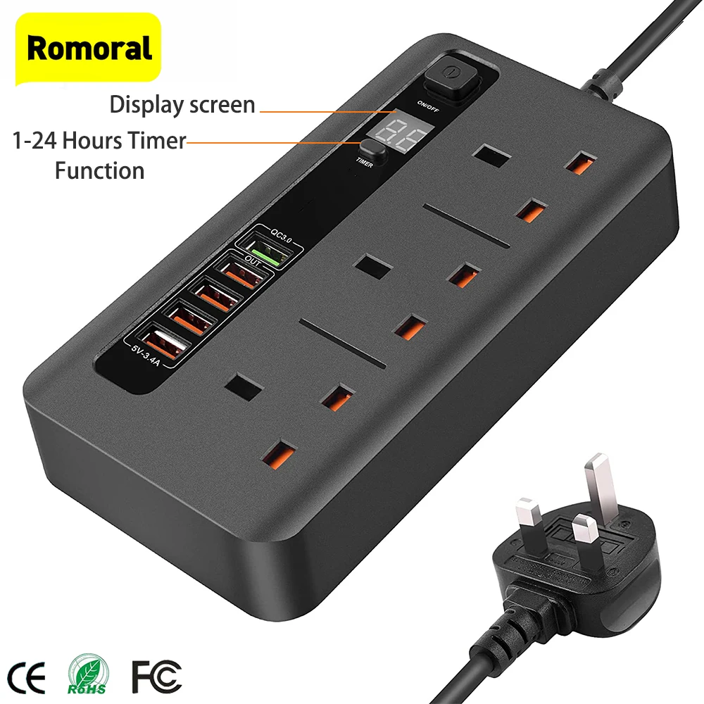 24H-Timing-UK-Outlet-Power-Strip-Multiprise-Smart-Electrical-Extension ...