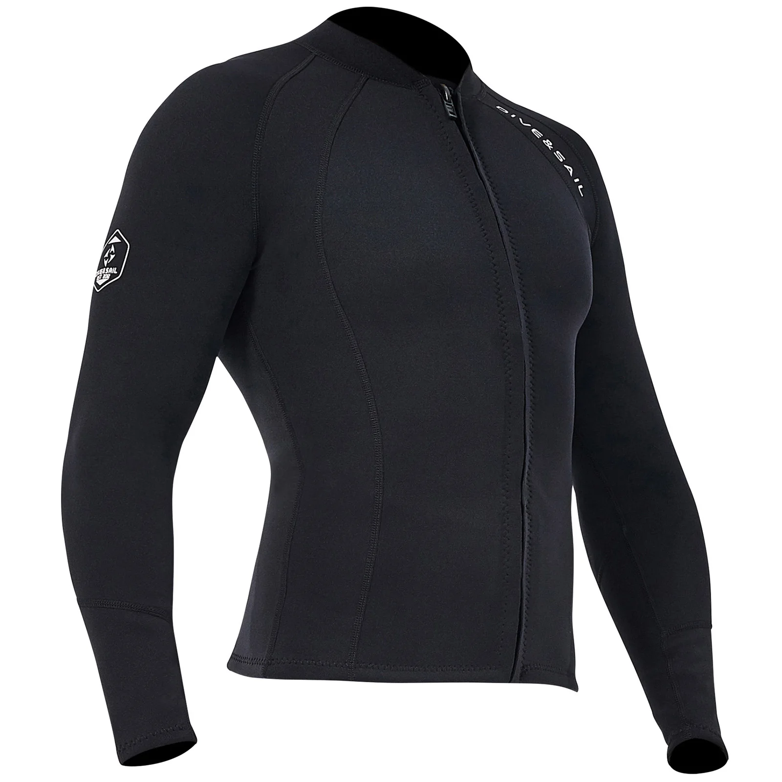 Mens Swim Tops 2mm Neoprene Rash Guard Wetsuit Swimwear Long Sleeve ...